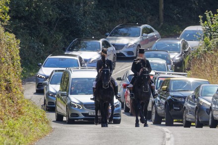 Funeral Cortege Arrives Llanelli Crematorium Editorial Stock Photo ...