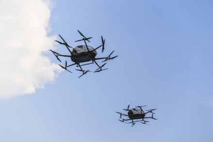 Two Passengergrade Autonomous Aerial Vehicles Aav Editorial Stock Photo ...
