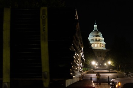 Fencing Other Barriers Seen Outside Capitol Editorial Stock Photo ...