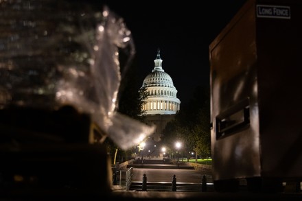 Fencing Other Barriers Seen Outside Capitol Editorial Stock Photo ...
