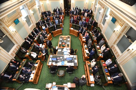 Queensland Parliamentarians During Vote Second Reading Editorial Stock ...