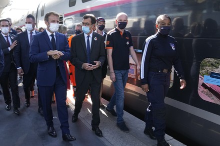 French President Emmanuel Macron Cl Talks Editorial Stock Photo - Stock ...