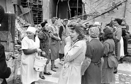 Line German Women Clearing Away Rubble Editorial Stock Photo - Stock ...