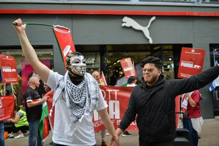 Protesters Banners Taking Part Boycott Puma Editorial Stock Photo ...