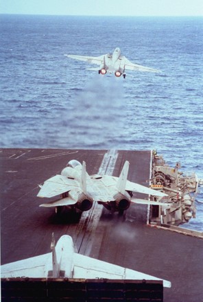 F14 Tomcat Roaring Off Carrier Flight Editorial Stock Photo - Stock ...
