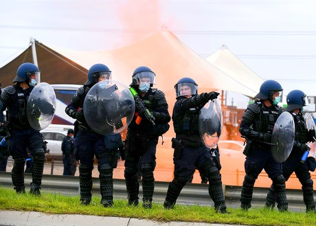 Police Riot Control Weapon Give Orders Editorial Stock Photo - Stock ...