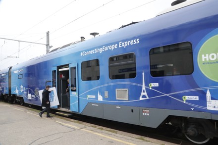 Connecting Europe Express (CEE) Baltic train arrives in Riga, Latvia ...