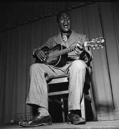 Lowangle View Blind American Blues Guitarist Editorial Stock Photo ...