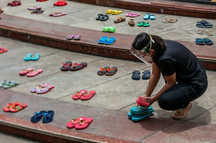 Pairs Footwear Seen Part Art Installation Editorial Stock Photo - Stock ...
