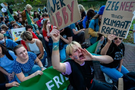 Woman Chants Slogans Against Climate Change Editorial Stock Photo ...