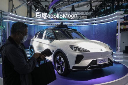 Visitor Walks Past Baidus Apollo Moon Editorial Stock Photo - Stock ...