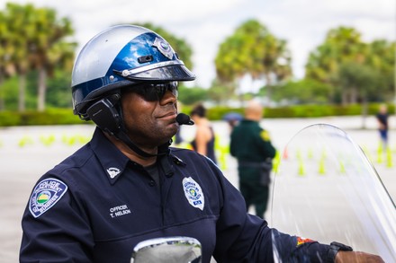 City Sunrise Police Motorcycle Unit Showing Editorial Stock Photo ...