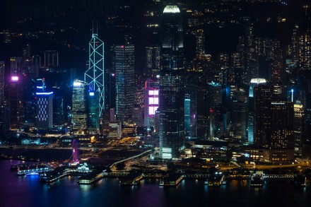 Central Hong Kong Night On September Editorial Stock Photo - Stock ...