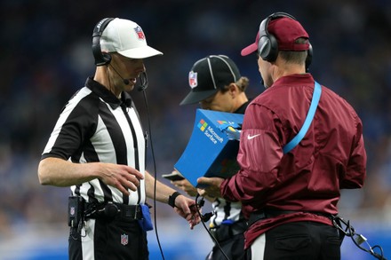 Referee Scott Novak Reviews Play During Editorial Stock Photo - Stock ...