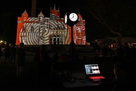 Projection Mapping Art Installation Shown On Editorial Stock Photo ...