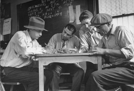 Steel Workers Signing Cio Union Cards Editorial Stock Photo - Stock ...
