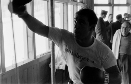 Professional Boxer Rocky Marciano Punching Punchbag Editorial Stock ...