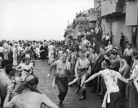 Sailor Running Gauntlet Mock Abuse During Editorial Stock Photo - Stock ...