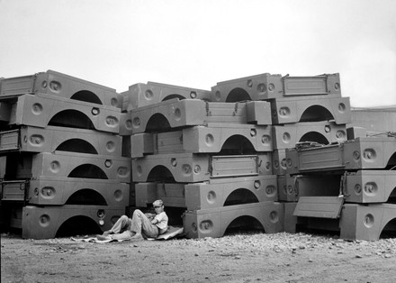 French Army Mechanics Resting Next Pile Editorial Stock Photo - Stock ...