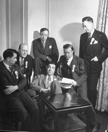 Labor Leaders Conferring Hotel Room During Editorial Stock Photo ...