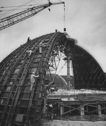 Workers Building Powerhouse Dome Titan Complex Editorial Stock Photo ...