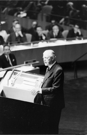 Man Speaking Podium During United Nations Editorial Stock Photo - Stock ...