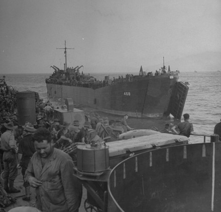 American Lst Landing Craft Loaded W Editorial Stock Photo - Stock Image ...