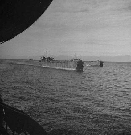 American Lst Landing Craft Steaming Along Editorial Stock Photo - Stock ...