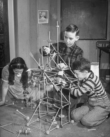 Children Playing Tinker Toys Unpublished Photo Editorial Stock Photo ...