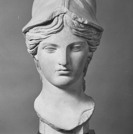 Reproduction Bust Athena Photographed Single Floodlight Editorial Stock ...