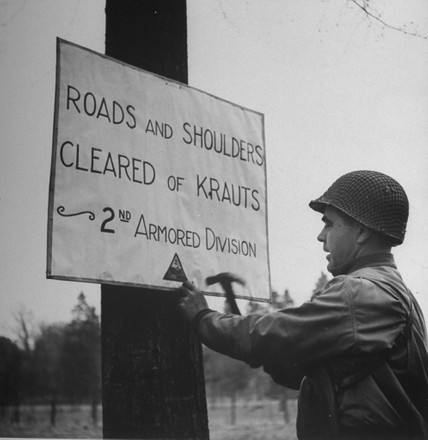 American Soldier 9th Army Nailing Makeshift Editorial Stock Photo ...