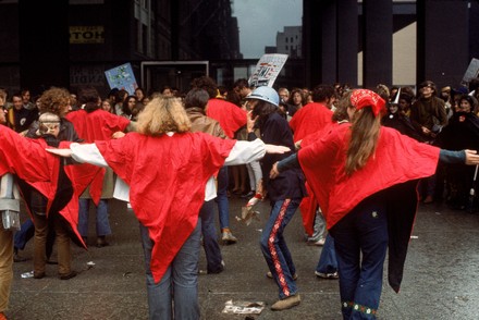 Yippie Protesters Gathered Outside Courthouse Where Editorial Stock ...