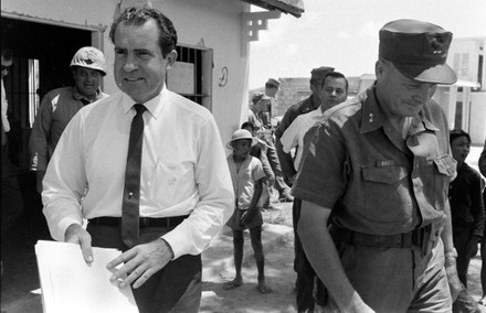Richard Nixon Talking Marine Officer Vietnam Editorial Stock Photo ...