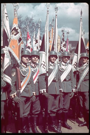 Military Demonstration Hitlers 50th Birthday Celebration Editorial ...