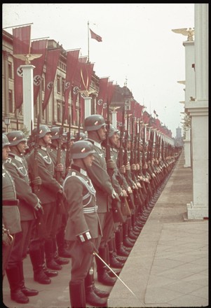 Military Demonstration Hitlers 50th Birthday Celebration Editorial ...