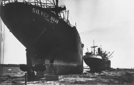 Infrared Photo Beached Ships Incl Editorial Stock Photo - Stock Image ...