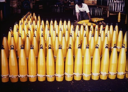 Worker Inspecting 115 Mm Shells On Editorial Stock Photo - Stock Image ...