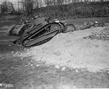 French Renault F17 Tanks Going Through Editorial Stock Photo - Stock ...