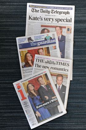 Prince William and Kate Middleton engagement, newspaper headlines - 17 ...