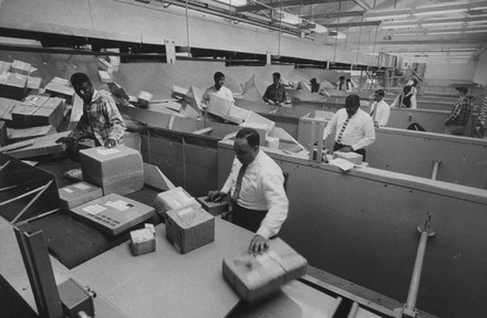 Operators Using Semiautomatic Parcel Post Sorter Editorial Stock Photo ...
