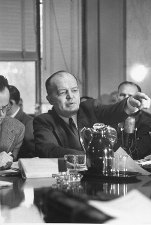 Harold E Stassen Speaking Before Senate Editorial Stock Photo - Stock ...