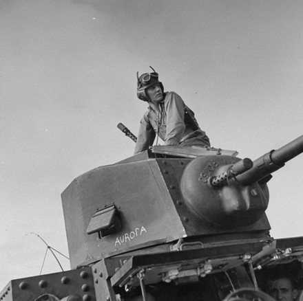Tank Commander Lt Lloyd Magill Atop Editorial Stock Photo - Stock Image ...