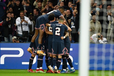Psg Players Celebrate After Goal Editorial Stock Photo - Stock Image ...