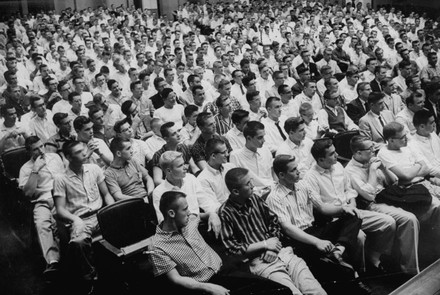 Fraternity Pledges Attending University Briefing Session Editorial ...