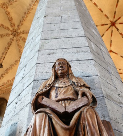 Saint Birgitta Wooden Statue Portraitlike Birgitta Editorial Stock ...