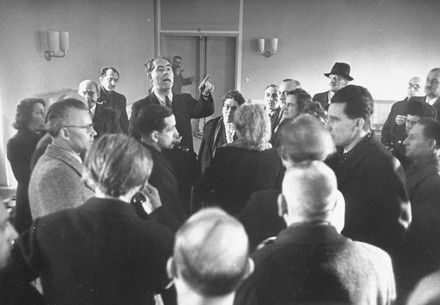Socialist Party Chairman Franz Neumann Urging Editorial Stock Photo ...