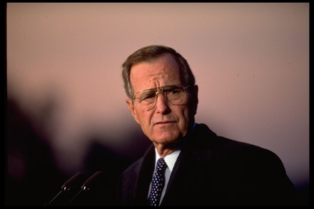 Pres Bush Holding Dawn Press Conference Editorial Stock Photo - Stock ...