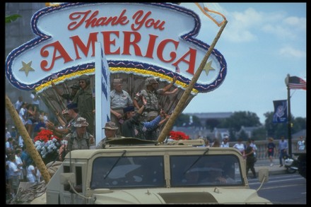 Thank You America Armored Jeep Float Editorial Stock Photo - Stock ...
