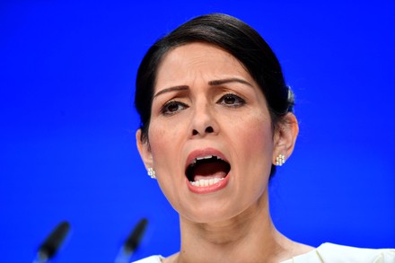 Priti Patel Home Secretary Delivers Her Editorial Stock Photo - Stock ...