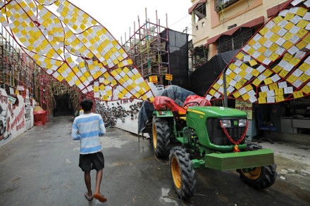 Indian Artists Install Tractor Wings Some Editorial Stock Photo - Stock ...